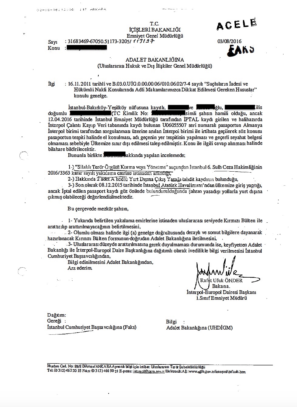 Secret documents reveal abuse of Interpol mechanisms by Turkish ...