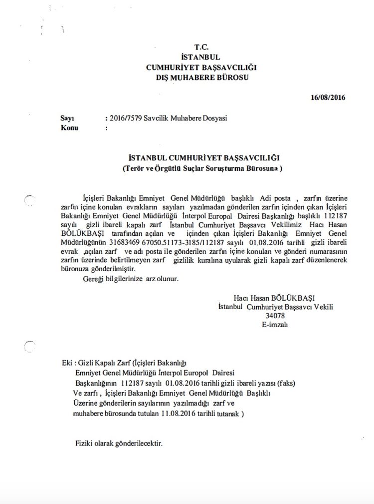 Secret documents reveal abuse of Interpol mechanisms by Turkish ...